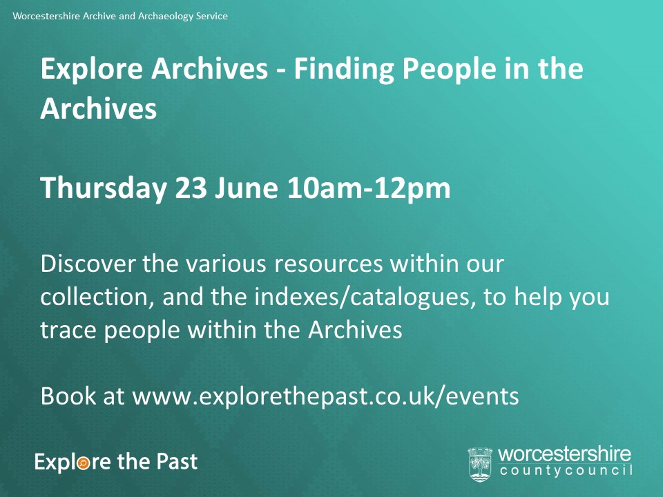 Explore Archives – Searching for People - Worcestershire Archive ...